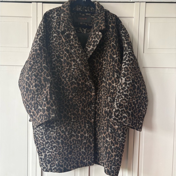 Coach | Jackets & Coats | Coach Womens Animal Print Teddy Jacket | Poshmark